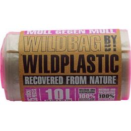 M&uuml;llbeutel Wildplastic&reg; WILDBAG, Volumen 10 l, St&auml;rke 20 &micro;m, B 360 x H 565 mm, zu 100 % recycelbar, Recycling-LDPE, transparent, 15 Rollen &agrave; 25 Beutel