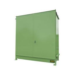 Regalcontainer Bauer CEN 29-2 IBC, Stahl, Doppelfl&uuml;geltor, B 3175 x T 1480 x H 3445 mm, gr&uuml;n