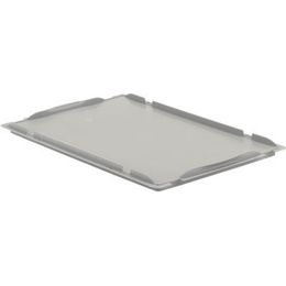 Sch&auml;fer Shop Auflagedeckel D64 f&uuml;r Kasten im EURO-Ma&szlig; LTB/ELB, 600 x 400 mm, grau