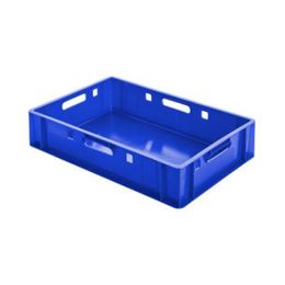 Euro Box Fleischkasten, lebensmittelecht, Inhalt 25,3 L, geschlossene Version, blau
