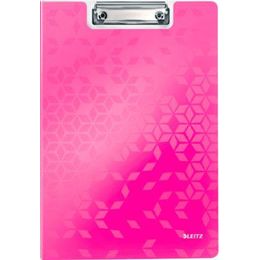 Leitz&reg; Klemmmappe Active Wow, DIN A4, PP, mit Klemmb&uuml;gel, pink