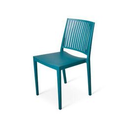 Stapelstuhl, stapelbar bis 4 St&uuml;ck, UV- & wasserbest&auml;ndig, Sitzh&ouml;he 460 mm, L 560 x B 460 x H 820 mm, Polypropylen, petrol, 4 St&uuml;ck