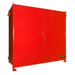 Regalcontainer Bauer CEN 29-2, Stahl, Doppelfl&uuml;geltor, B 3175 x T 1480 x H 2980 mm, rot