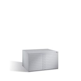 Planschrank aus Stahl, f&uuml;r Formate bis DIN A0, 10 Schubladen