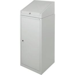 Werkzeugschrank mit Schreibpult, Fl&uuml;gelt&uuml;r, 2 B&ouml;den, 1 Schub, B 500 x T 500 x H 1200 mm, abschlie&szlig;bar, lichtgrau