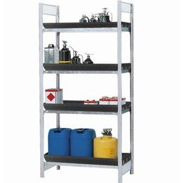 Gefahrstoffregal ASECOS RSW 1064, B 1060 x T 637 x H 2000, 4 h&ouml;henverstellbare 28 l PE-Auffangwannen