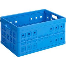 Sunware Square Klappbox, Inhalt 46 Liter, mit Durchfassgriff, blau