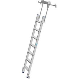 Krause Stufen-Regalleiter, aluminium, fahrbar, 7 Stufen