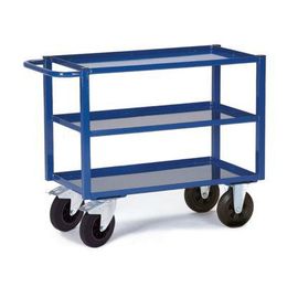 ROLLCART Tischwagen, 3 Ladefl&auml;chen/Blechwannen, 995 x 695 mm, Tragkraft 400 kg