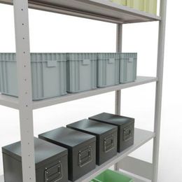 SCHULTE LAGERTECHNIK - Stecks.Grundr. mit L&auml;ngenriegel - 2000x1300x400 mm, Typ 150 kg