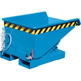 Bauer Mini-Sp&auml;nebeh&auml;lter Typ EXPO-E 150, Seilzug-Kippvorgang, Inhalt 0,15 m&sup3;, bis 750 kg, lichtblau RAL 5012