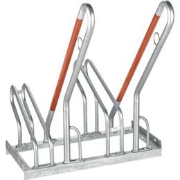Anlehnparker 1-seitig, f&uuml;r Reifen bis B 55 mm, B 700 x T 385 x H 815 mm, Stahl verzinkt, 2 Einstellpl&auml;tze