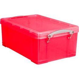 Really Useful Box Box, Kunststoff, transparent rot, 9 l