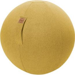 Sitzball FELT, Filzimitat 100% Polyester, waschbar, rei&szlig;fest, Trageschlaufe, senf