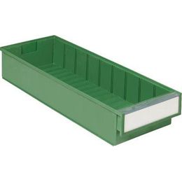Schubladenbox treston BiOX 5020, 5,3 l, temperatur- & chemiebest&auml;ndig, Etikett & Schutzschild, B 186 x T 500 x T 82 mm, Biokunststoff, gr&uuml;n