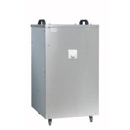 UVC Luftreiniger Flatlift Gr&ouml;&szlig;e L, Leistung 116 W, bis 1450 m&sup3;/h, f&uuml;r Raumgr&ouml;&szlig;en bis 150 m&sup2;, bis 8000 h, Rollen, Edelstahl, B 490 x T 490 x H 860 mm