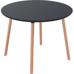 Bistrotisch Palomba, rund, 4-Fu&szlig; Gestell aus Massivholz, &Oslash; 1000 x H 750 mm, schwarz/Buche