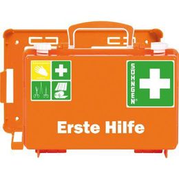Erste-Hilfe-Koffer S&Ouml;HNGEN&reg; QUICK, Inhalt gem&auml;&szlig; DIN 13 157, mit Inneneinteilung & Wandhalterung, L 260 x B 170 x H 110 mm, ABS-Kunststoff, orange