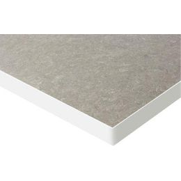 Rau Arbeitstisch Jerry, manuell h&ouml;henverstellbar, 25 mm Spanplatte mit Linoleumbelag, bis 300 kg, B 750 x T 1000 x H 800-850 mm, hellgRau/lichtgRau
