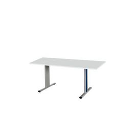 Sch&auml;fer Shop Sch&auml;fer Shop Select Besprechungstisch Planova Basic, Rechteck, T-Fu&szlig;, B 1600 x T 800 x H 717 mm, lichtgrau/wei&szlig;aluminium RAL 9006