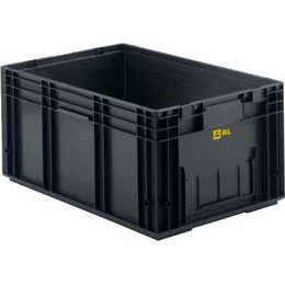 Sch&auml;fer Shop Kleinladungstr&auml;ger RL-KLT 6080 ESD, Kunststoff, B 600 x T 400 mm, bis 20 kg, schwarz ableitend