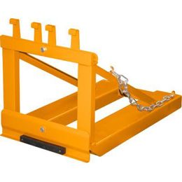 Bauer M&uuml;lltonnen-Heber MH-I, mit Gummianschlag, f&uuml;r 1x 80- bis 360-L-MGB, L 1030 x B 585 H 680 mm, lackiert, gelborange RAL 2000