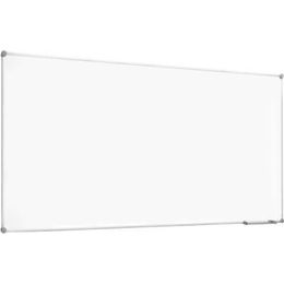 Whiteboard 2000 Maulpro, wei&szlig; kunststoffbeschichtet, Rahmen platingrau, 2000 x 1000 mm