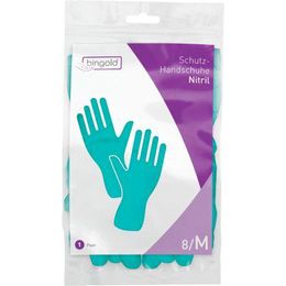 Schutzhandschuhe BINGOLD, Mehrweg, latex- und puderfrei, Nitril, gr&uuml;n, Gr&ouml;&szlig;e M, 1 Paar