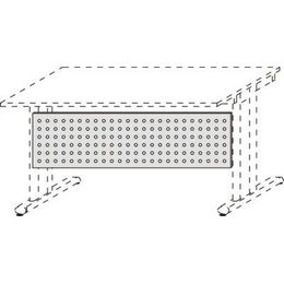 Schreibtisch Sichtblende, geeignet f&uuml;r Tische mit B 1800 mm, Lochraster, alusilber