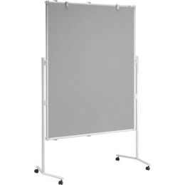 Maul Moderationstafel Pro, B 1200 x H 1500 mm, Textil/Textil, grau