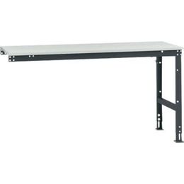 Manuflex Ansatztisch UNIVERSAL Standard, 1750 x 800 mm, Kunststoff lichtgrau, anthrazit