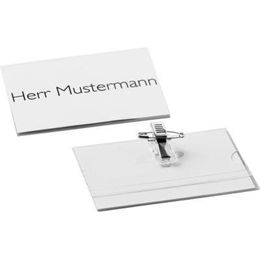 Sch&auml;fer Shop Sch&auml;fer Shop Select Namensschilder mit Kombiklemme, 4 5x 75 mm, 25 St&uuml;ck