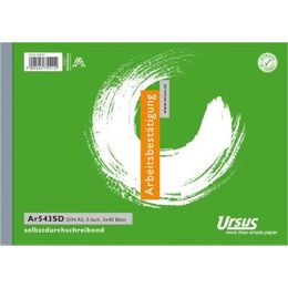 Arbeitsbest&auml;tigung A5 quer 3x40 Blatt