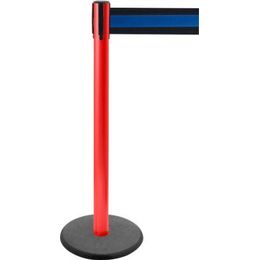 Gurtpfosten GLA 29, rot, Gurt schwarz/blau