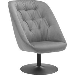 meet by Paperflow Drehsessel SCOOP, Polyurethaneschaum, bis 120 kg, Stahl & Polyester, schwarz & grau