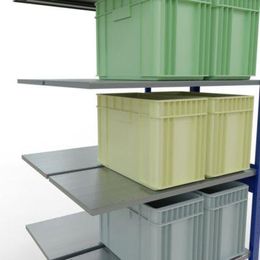 SCHULTE LAGERTECHNIK - Stecks.Doppelanbauregal Typ 150 - 2500x1000x500 mm, 2x6 B&ouml;den