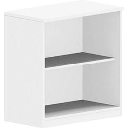 Regal BEXXSTAR, 2 Ordnerh&ouml;hen, B 800 x T 445 x H 825 mm, wei&szlig;