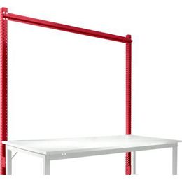 Manuflex Aufbauportal, Grundtisch STANDARD Arbeitstisch-/Werkbanksystem UNIVERSAL/PROFI, 1750 mm, rubinrot
