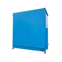 Regalcontainer Bauer CEN 29-2 IBC, Stahl, Doppelfl&uuml;geltor, B 3175 x T 1480 x H 3445 mm, blau