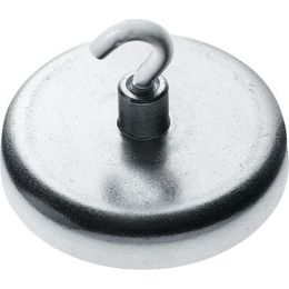Kraftmagnet mit Haken, &Oslash; 25 mm, Haftkraft ca. 4 kg, verzinkt, 5 St&uuml;ck