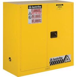 Justrite FM-Sicherheitsschrank Classic Sure-Grip&reg; EX, f&uuml;r entz&uuml;ndbare Fl&uuml;ssigkeiten, bis 114 Liter, manuell schlie&szlig;end, gelb