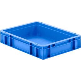 Sch&auml;fer Shop Euro Box Serie EF 4080, aus PP, Inhalt 7,4 L, geschlossene W&auml;nde, Unterfassgriff, blau