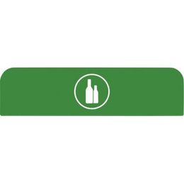 Rubbermaid Hinweistafel Configure f&uuml;r Recyclingstation 125 l, Glas, B 610 x T 20 x H 203 mm, gr&uuml;n