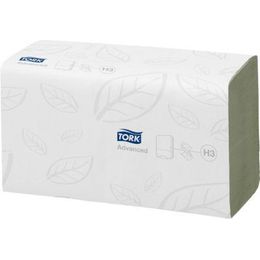 Tork&reg; Papierhandt&uuml;cher Advanced 290179, Zick-Zack-Falzung, 2-lagig, Einzeltuchentnahme, 15 Pack &aacute; 250 St&uuml;ck (3750 Blatt), gr&uuml;n