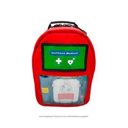 Holthaus Medical Sanit&auml;tsrucksack Parademic, f&uuml;r Defibrillator HeartStart HS1 o. FRED-PA-1, verstellbare Schultergurte, B 260 x T 14 x H 355 mm, Cordula, rot
