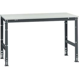 Manuflex Arbeitstisch UNIVERSAL Standard, 1500 x 1000 mm, Kunststoff lichtgrau, anthrazit