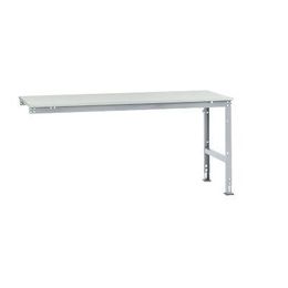 Manuflex Ansatztisch UNIVERSAL Standard, Tischplatte Melamin, 2000x1000, alusilber