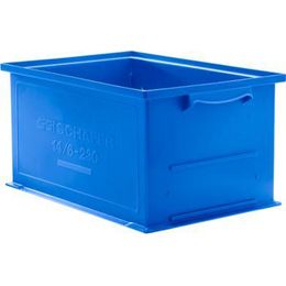 Sch&auml;fer Shop Stapelkasten Serie 14/6-230, aus Polypropylen, mit Griffmulde, Inhalt 26 L, blau