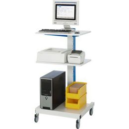 Rau Computer-St&auml;nder Typ 6001, B 650 x T 650 x H 1150 mm, mobil