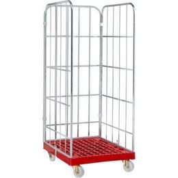 Rollbox, 3-seitig, rot RAL 3000